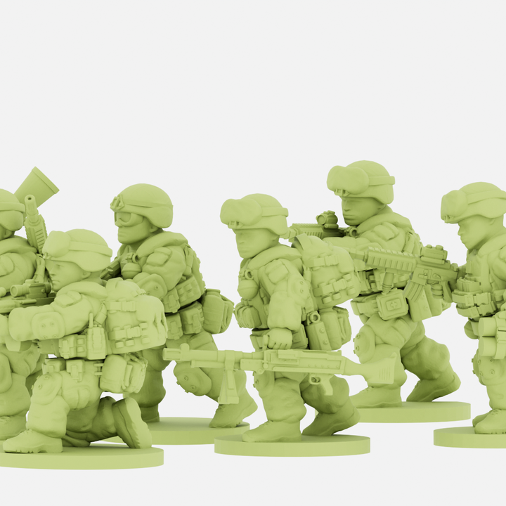 3D Printable Modern Western Weapon Teams (15mm+) (Multipart) by ...