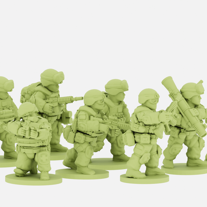 3D Printable Modern Western Weapon Teams (15mm+) (Multipart) by ...