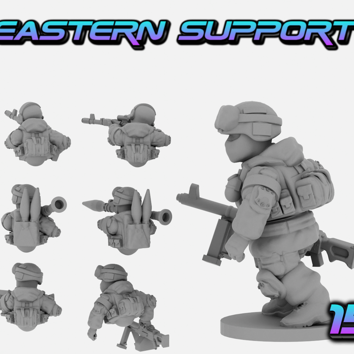 3D Printable Modern Ukrainian/Russian Infantry Support (15mm ...