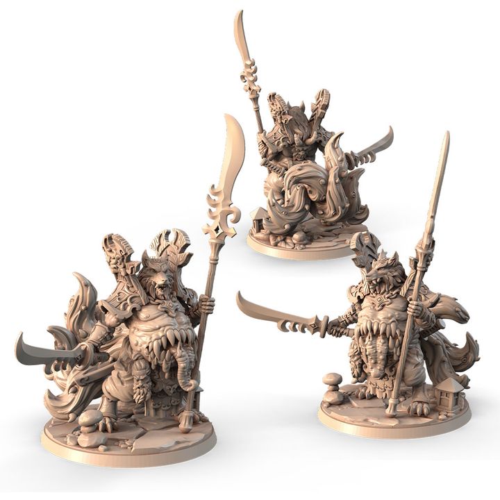 3D Printable Nogitsune, Yamabushi with Naginata by Signum Workshop