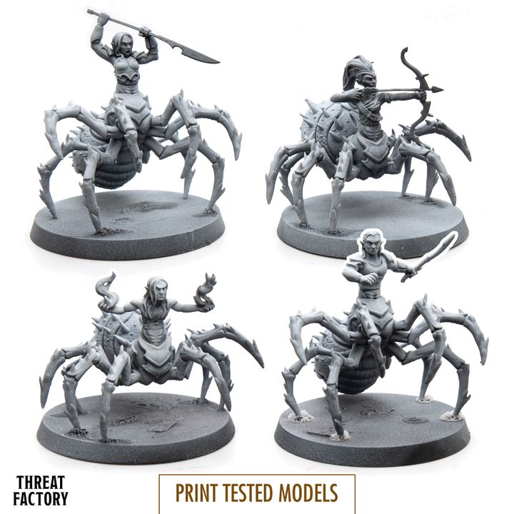 3D Printable Four Drider warriors (Modular) by Threat Factory