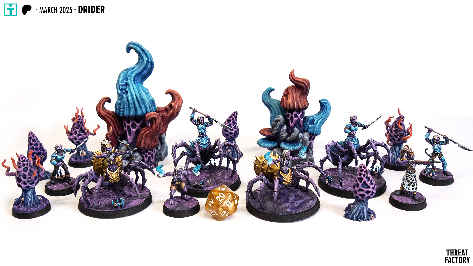 3D Printable [MARCH 2025 RELEASE] Driders, Drows, Violet fungi ...