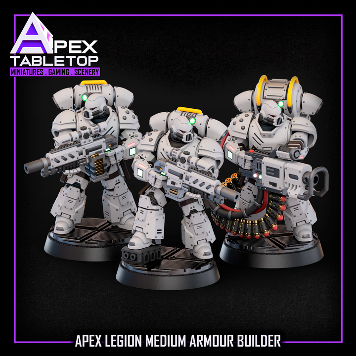 3D Printable Apex Legion Medium Armour Builder by Apex Tabletop