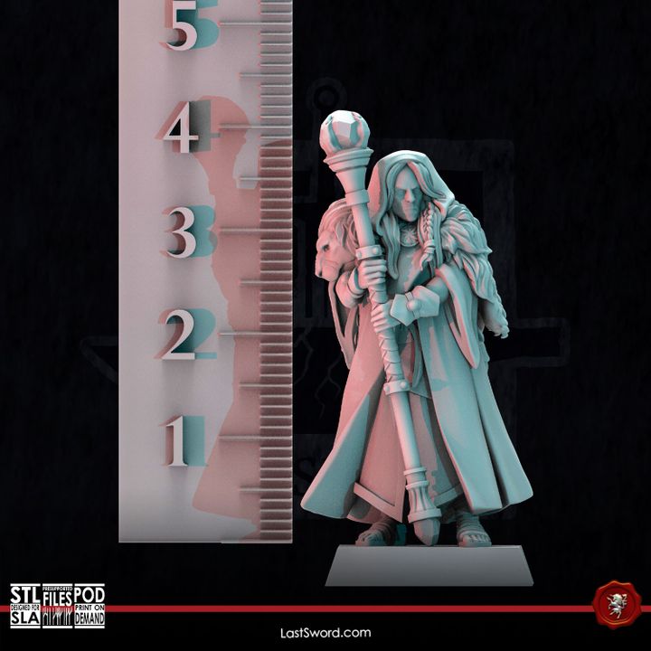 3D Printable Lion Mage by LastSword Miniatures