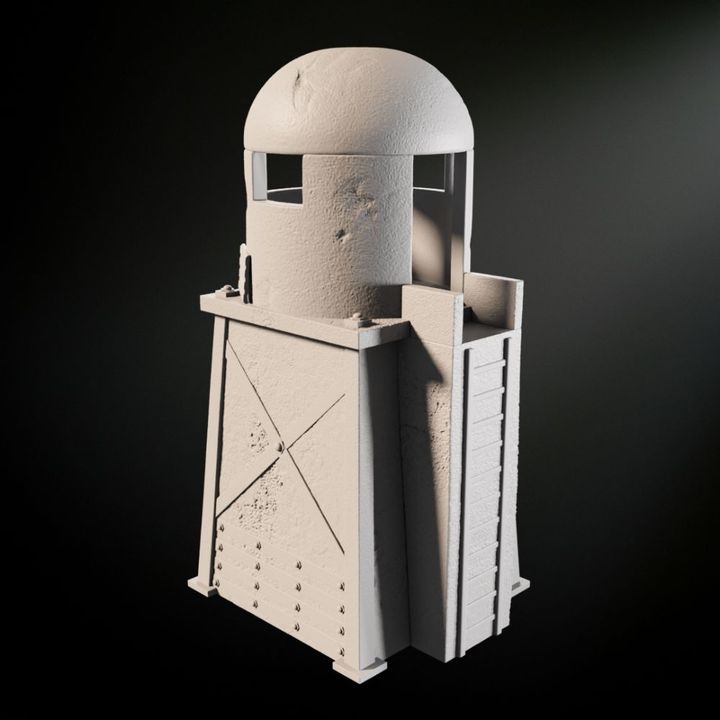 3D Printable Post-Apocalyptic Guard Tower by WargamesCo