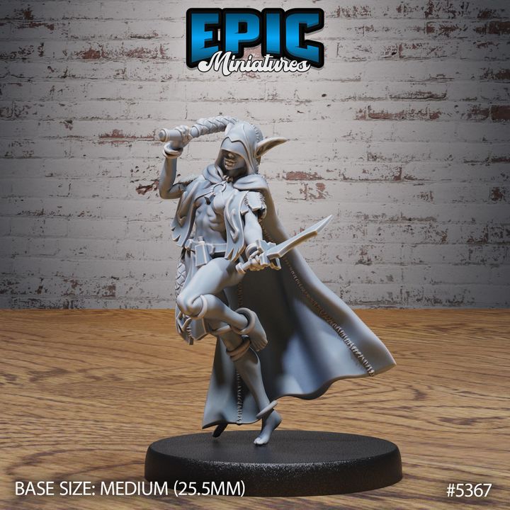 3D Printable Elf Vampire Lady Attack / Undead Elvish Warrior / Forest ...