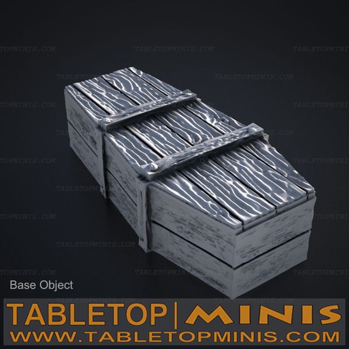 3D Printable Wooden Coffin by TableTopMinis