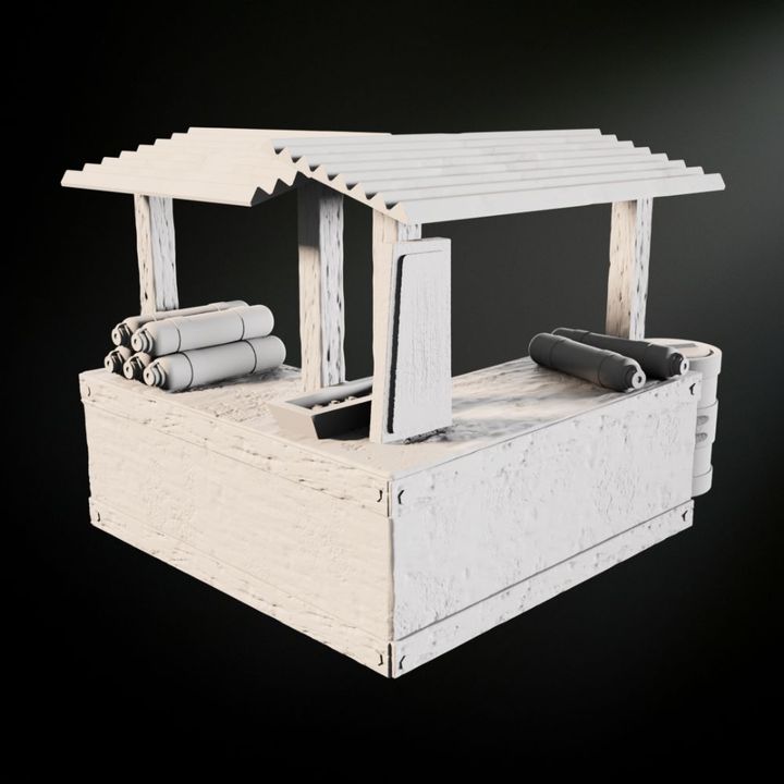 3D Printable Sci-Fi Market Tent I by WargamesCo