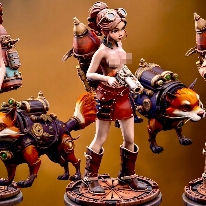 3D Printable LAVINIA COGSWORTH - STEAMPUNK HUNTER by Outter Space