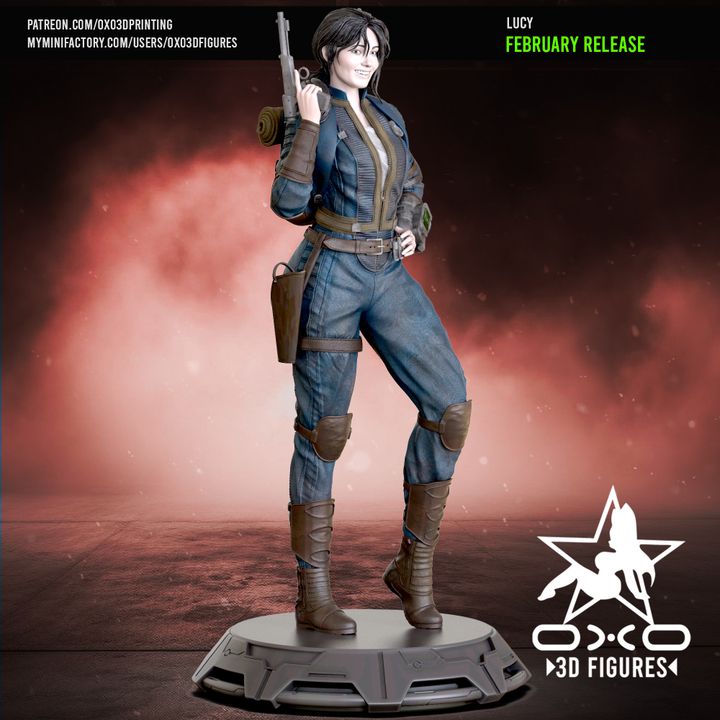 3D Printable Lucy Fallout Miniature Figure by OXO3D Figures