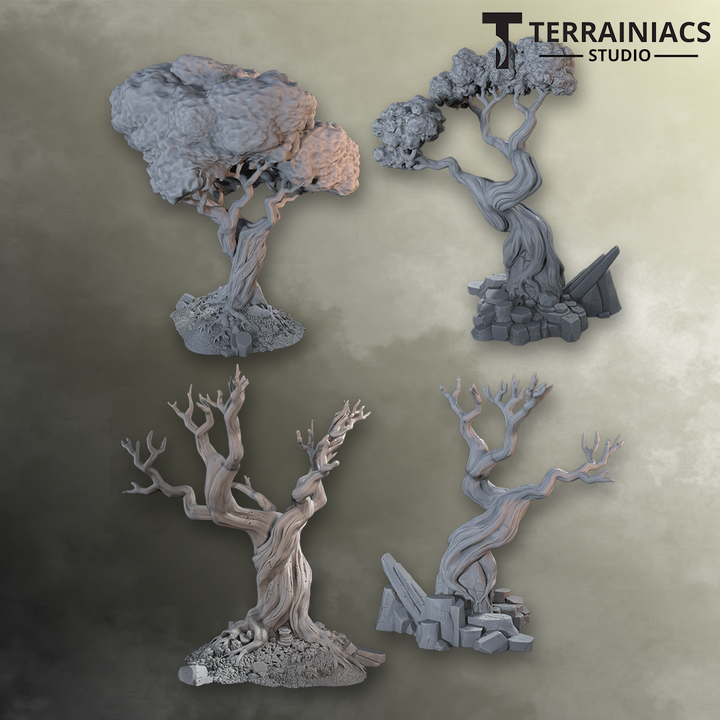 3D Printable Forest templates and tree toppers by Terrainiacs