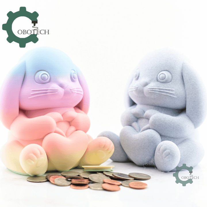 3D Printable Digital Downloads - Cobotech Cute Easter Bunny Holding A ...