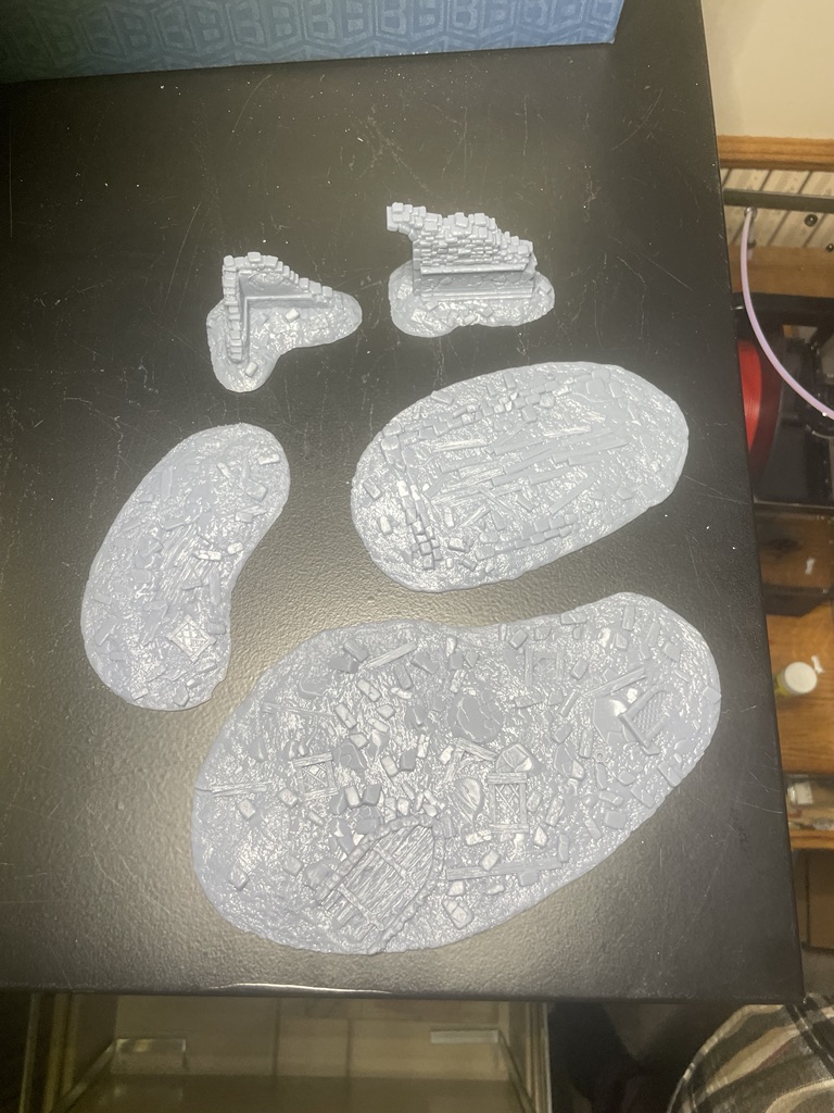 3D Printable Rubble templates and toppers by Terrainiacs