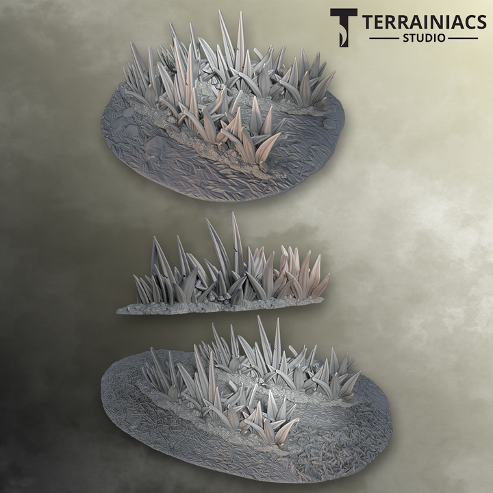 3D Printable Tall grass templates and toppers by Terrainiacs