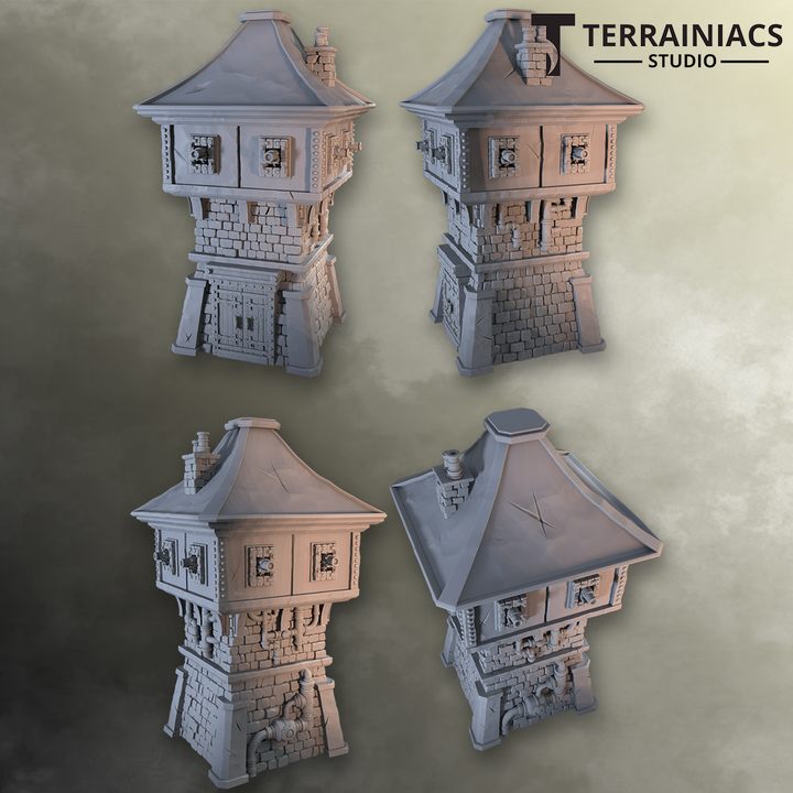 3D Printable Tower steampunk fortification by Terrainiacs