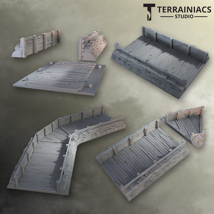 3D Printable Modular Trenches by Terrainiacs