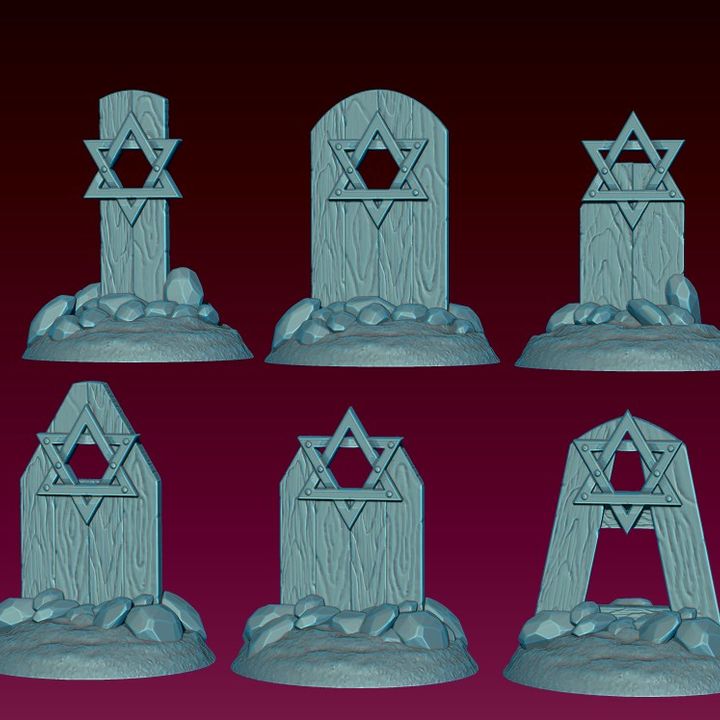 3D Printable Star Grave Markers by Mr. Bugg