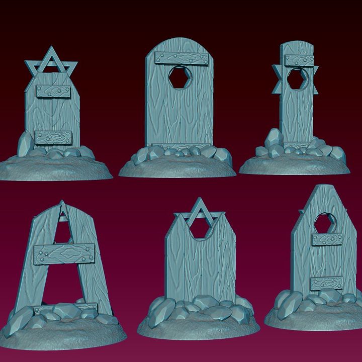 3D Printable Star Grave Markers by Mr. Bugg