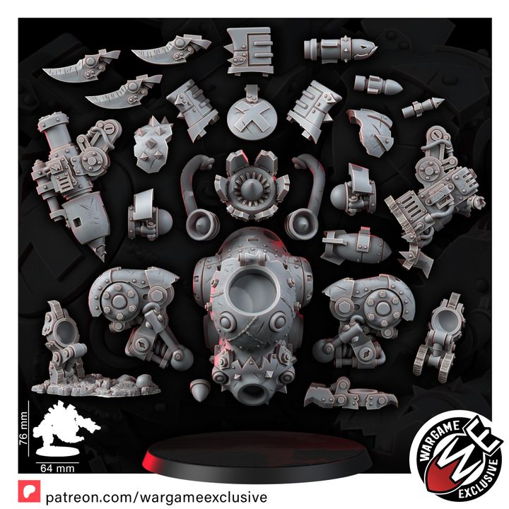 3D Printable ORK GROT FLIGHTA KAN SKRP-4 by Wargame Exclusive