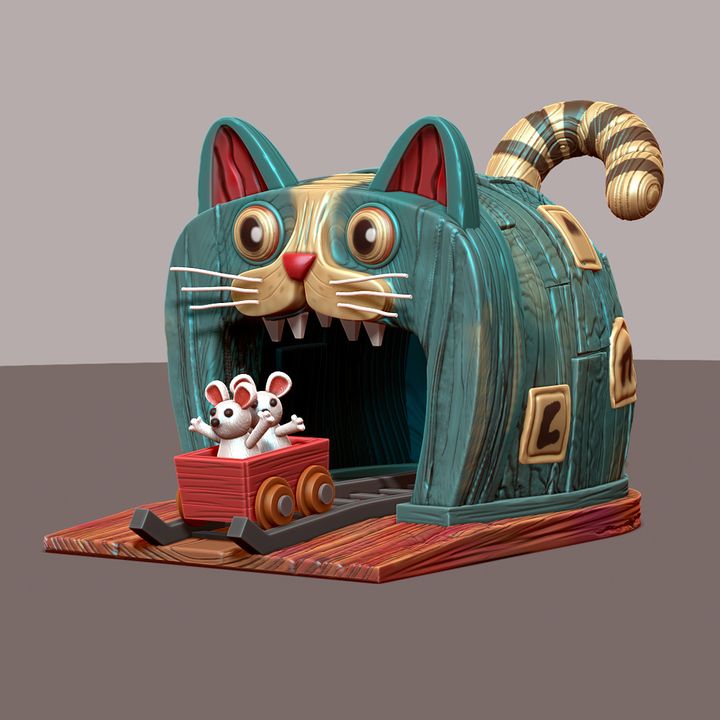 3D Printable Cat Coaster by Creasi Workshop