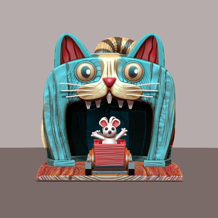 3D Printable Cat Coaster by Creasi Workshop