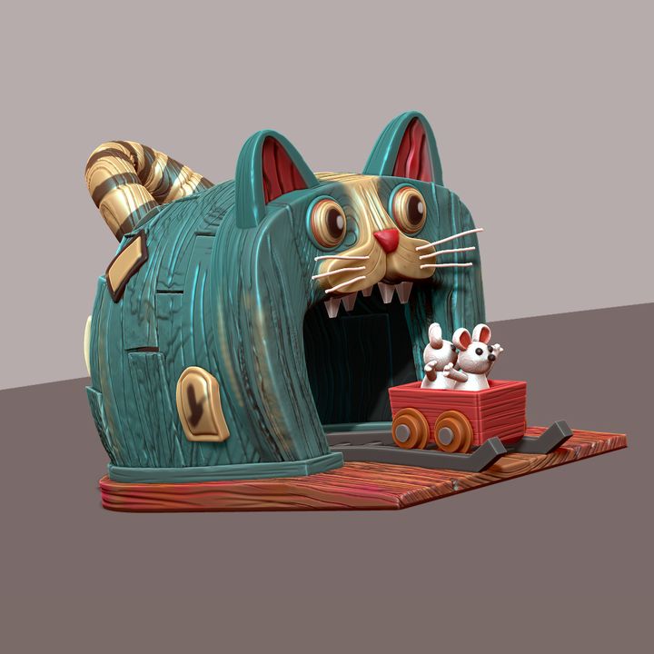 3D Printable Cat Coaster by Creasi Workshop