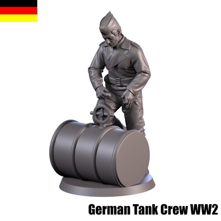 3D Printable German Tank Crew ww2 by Artofwar