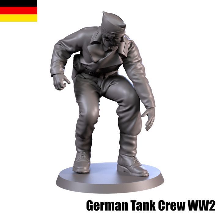 3D Printable German Tank Crew ww2 by Artofwar