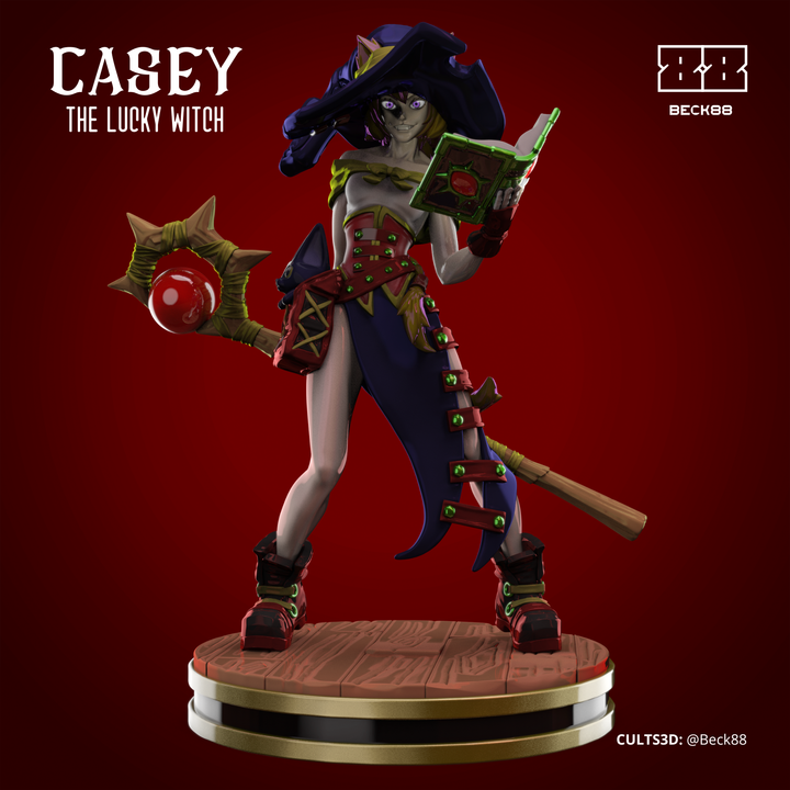 3D Printable Casey The Lucky Witch by Beck88