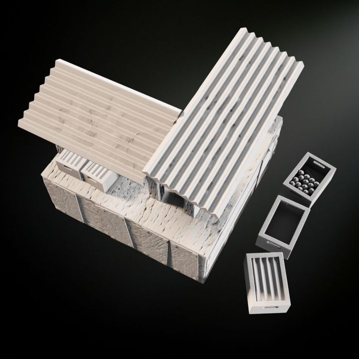 3D Printable Sci-Fi Market Tent II by WargamesCo