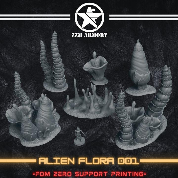 3D Printable ALIEN FLORA 001 by ZZM ARMORY