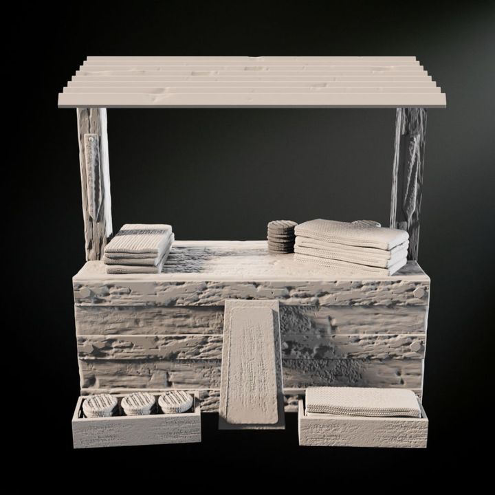 3D Printable Sci-Fi Market Tent IV by WargamesCo