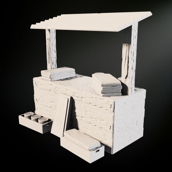 3D Printable Sci-Fi Market Tent IV by WargamesCo