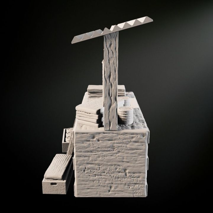 3D Printable Sci-Fi Market Tent IV by WargamesCo