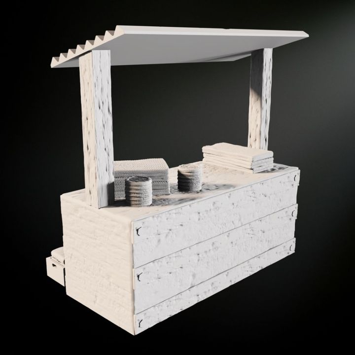 3D Printable Sci-Fi Market Tent IV by WargamesCo