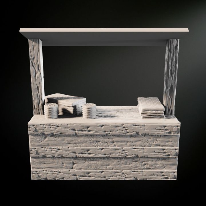 3D Printable Sci-Fi Market Tent IV by WargamesCo