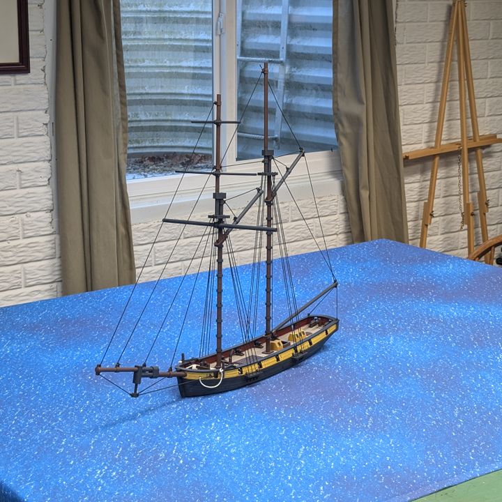 3D Printable Napoleonic Topsail Schooner- 28mm Ship Model STL by Eddie ...