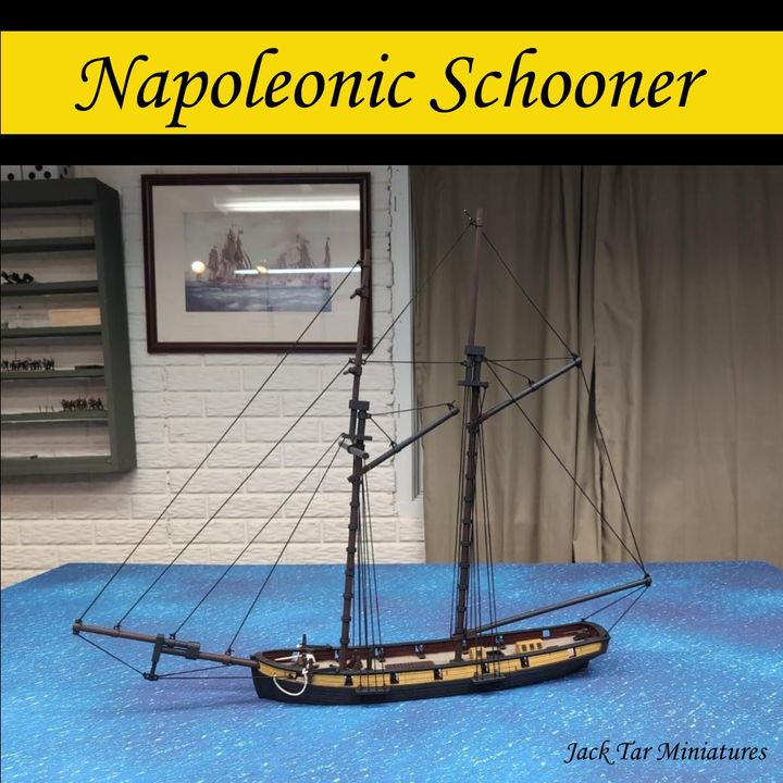 3D Printable Napoleonic Topsail Schooner- 28mm Ship Model STL by Eddie ...