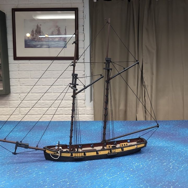 3D Printable Napoleonic Topsail Schooner- 28mm Ship Model STL by Eddie ...