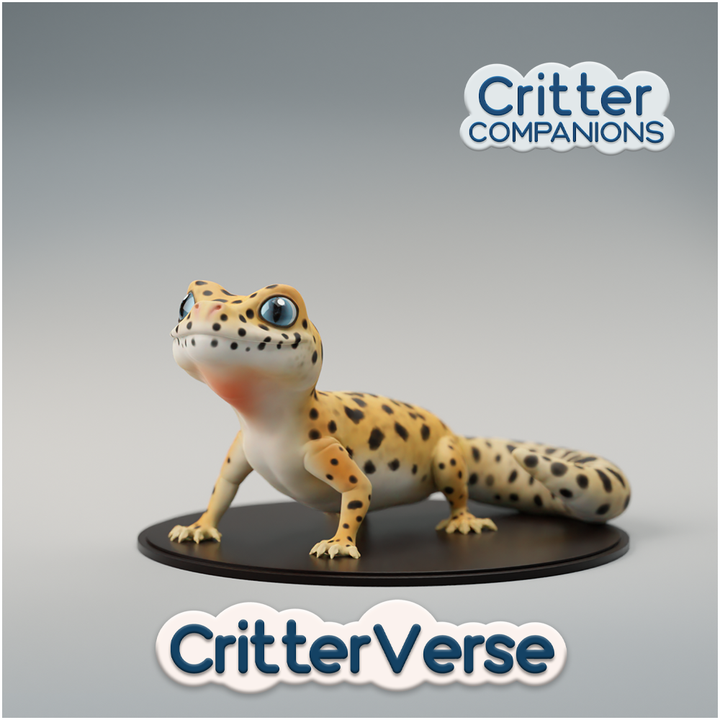 3D Printable Echo the Leopard Gecko by CritterVerse