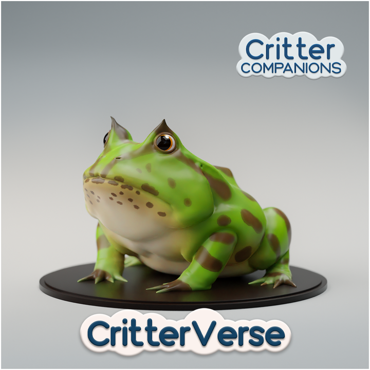 3D Printable Chomper the Pacman Frog by CritterVerse