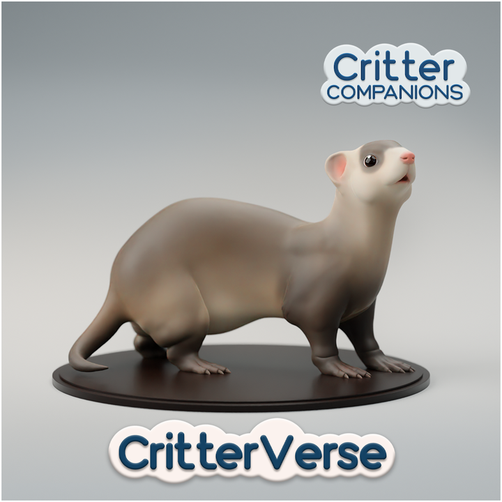 3D Printable Bandit the Ferret by CritterVerse