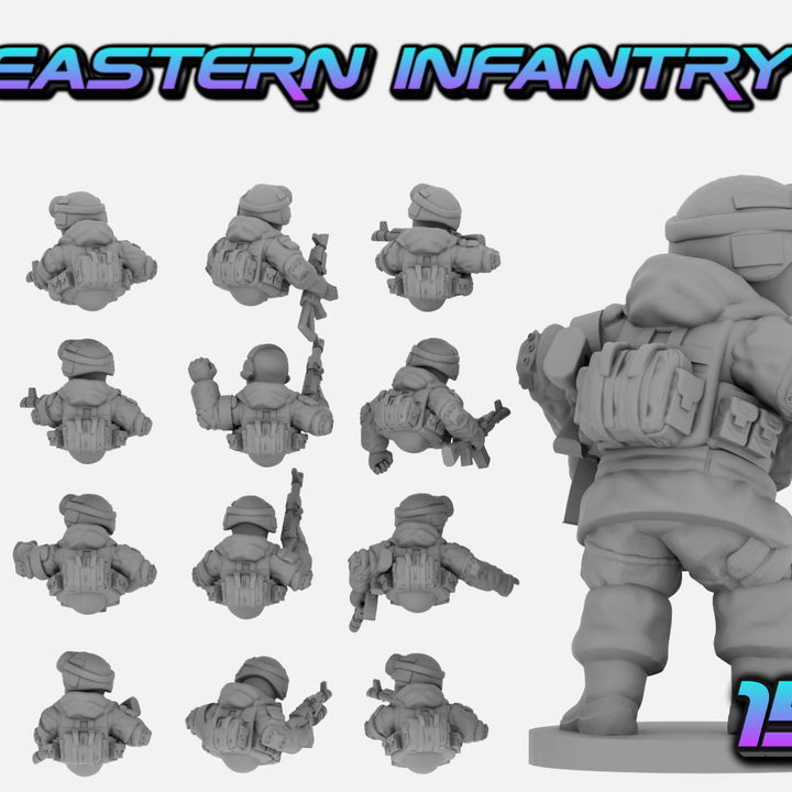 3D Printable Modern Ukrainian/Russian Infantry Platoon (15mm ...