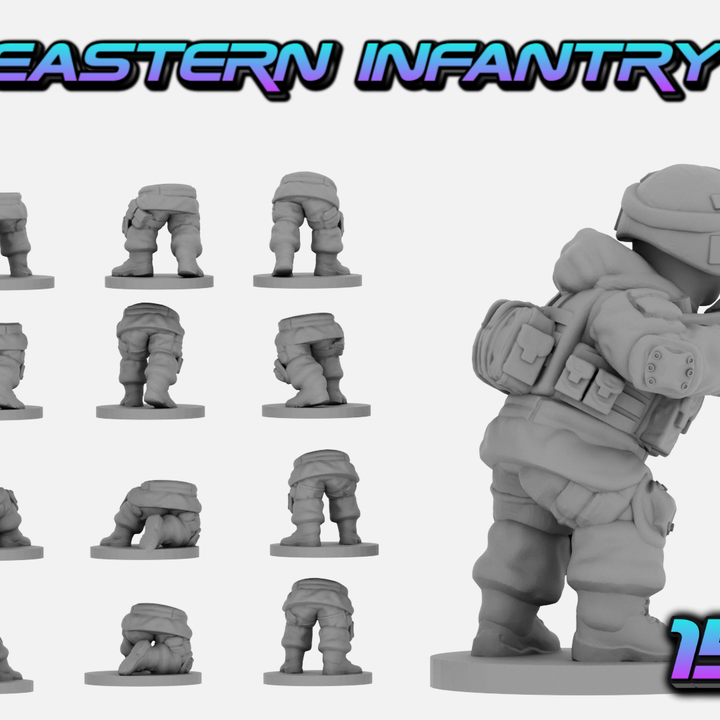 3D Printable Modern Ukrainian/Russian Infantry Platoon (15mm ...