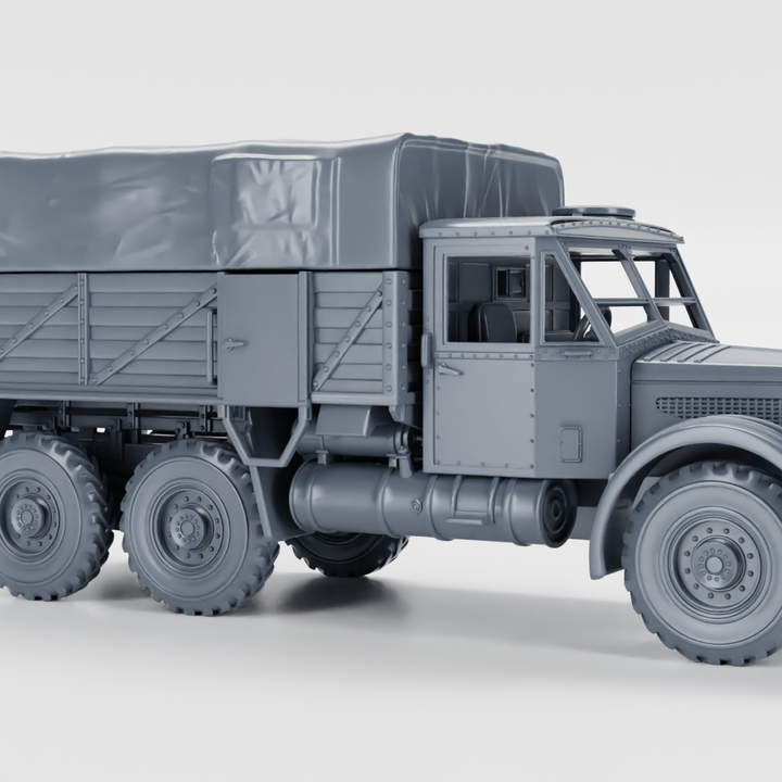 3D Printable Albion CX22 Heavy artillery tractor (UK, WW2) by Wargame3d