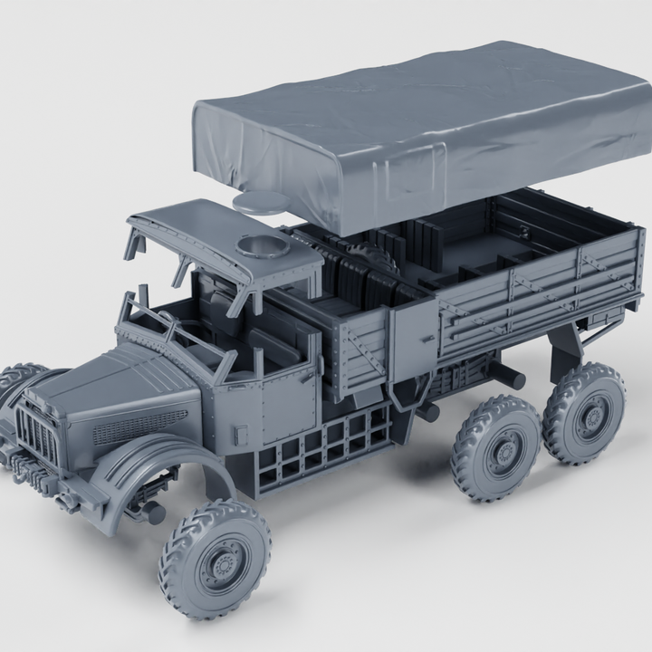 3D Printable Albion CX22 Heavy artillery tractor (UK, WW2) by Wargame3d