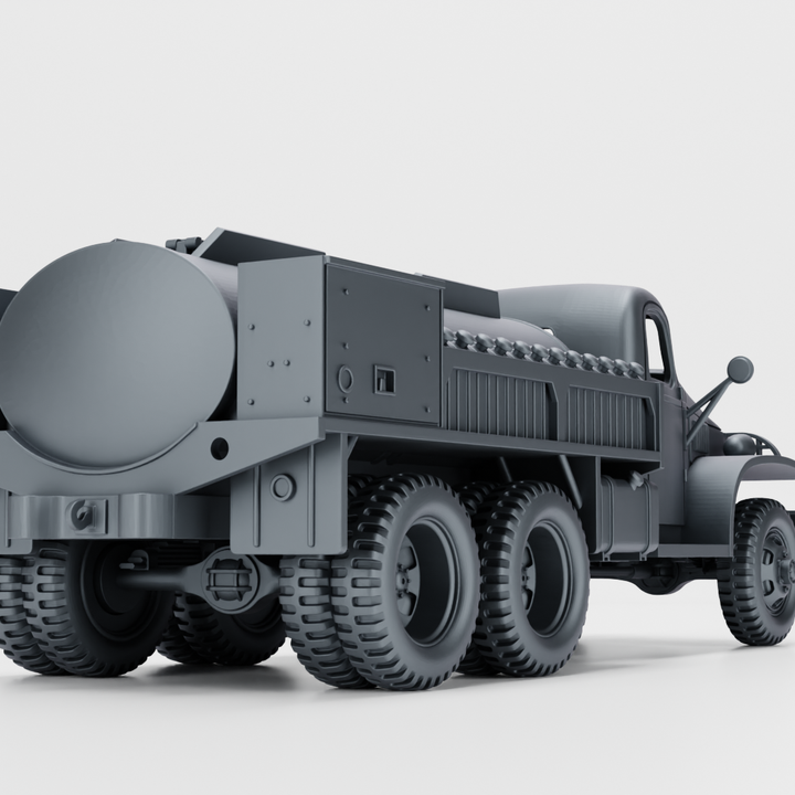 3D Printable GMC CCKW 353D fuel truck (US, WW2) by Wargame3d