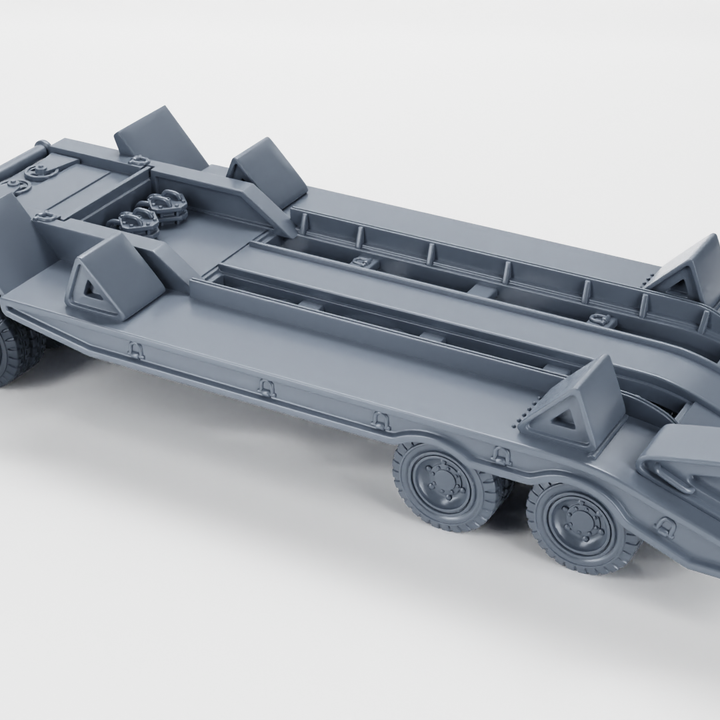 3D Printable Diamond T980 truck (M20, 12-ton, 6x4) + 12-wheel M9 Rogers trailer (US, WW2) by ...