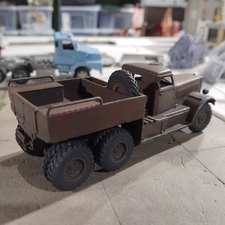 3D Printable Diamond T980 truck (M20, 12-ton, 6x4) + 12-wheel M9 Rogers trailer (US, WW2) by ...