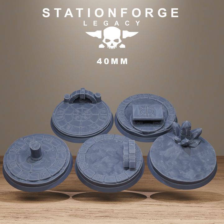 3D Printable Mystic Bases Pack | 40 Hollowed Bases by StationForge Legacy